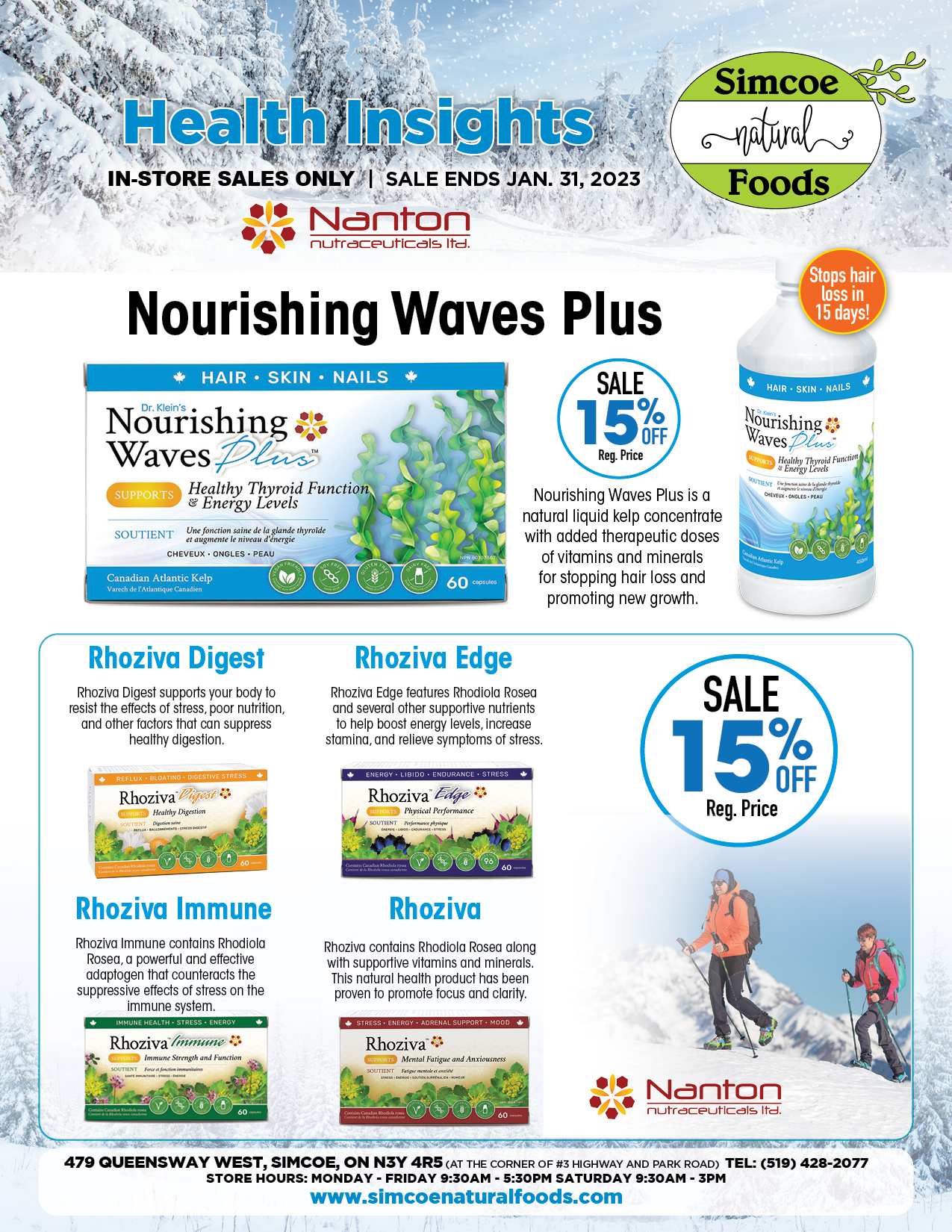 SALE ALERT - Nanton Nutraceuticals + GIFT GIVEAWAY - Simcoe Natural Foods
